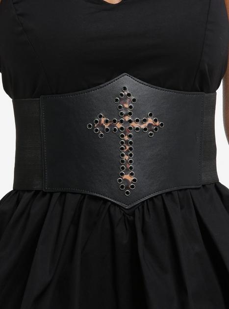 Leopard Cross Rhinestone Corset Belt | Hot Topic