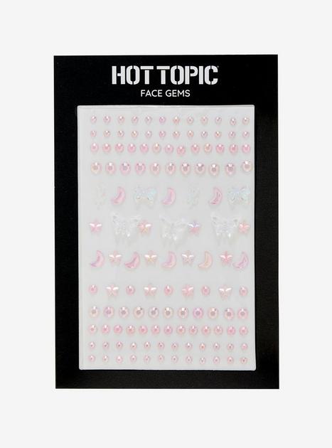 Pink Moon Butterfly Rhinestone Face Gems | Hot Topic
