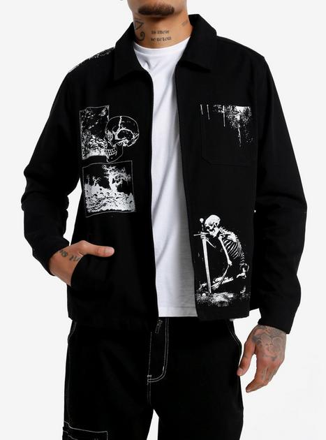 Skull Icons Black Work Jacket | Hot Topic