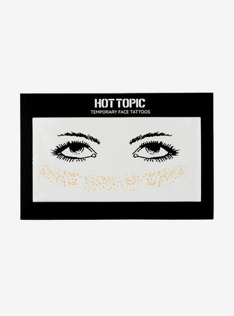 Gold Glitter Freckles Temporary Face Tattoos | Hot Topic