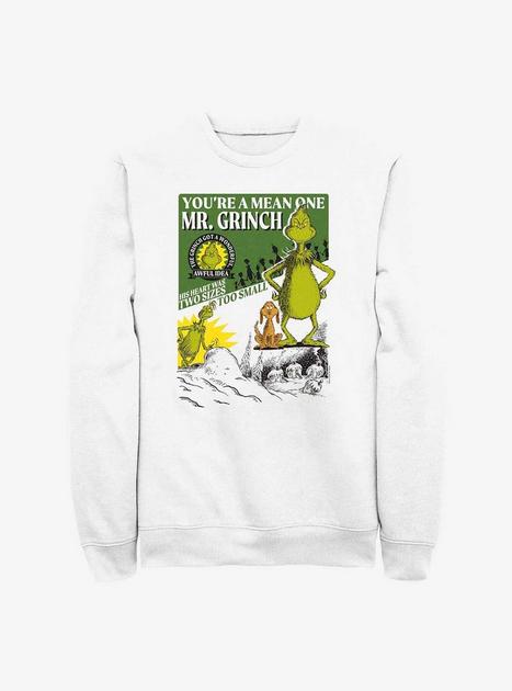Dr. Seuss Grinch Poster Sweatshirt - WHITE | Hot Topic