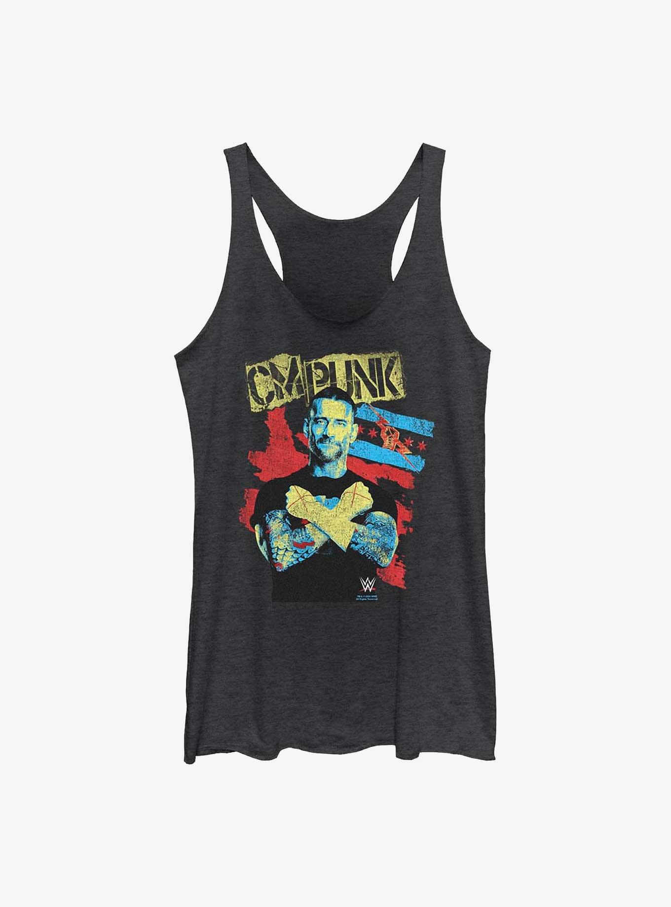 WWE CM Punk Portrait Stance Girls Tank - BLACK | Hot Topic