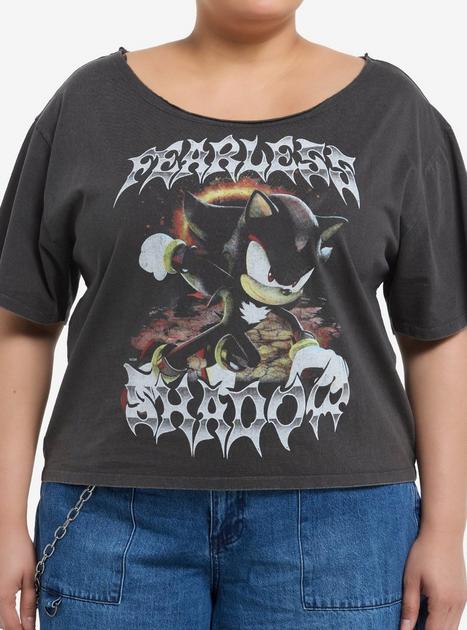 Sonic The Hedgehog Shadow Girls Off-Shoulder T-Shirt Plus Size | Hot Topic