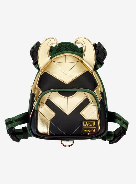 Loungefly Marvel Loki Helmet Figural Mini Backpack Small Dog Harness ...