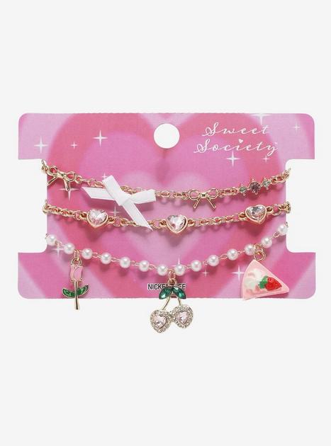 Sweet Society Pink Sweets Bracelet Set Hot Topic