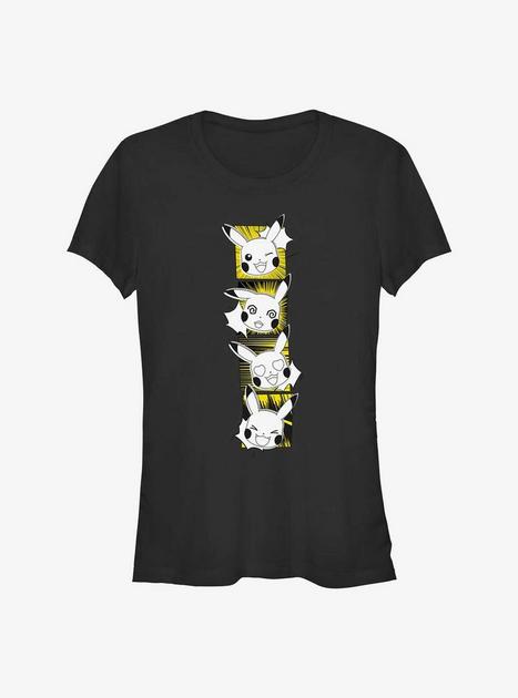 Pokemon Pikachu Emotions Girls T-Shirt - BLACK | Hot Topic