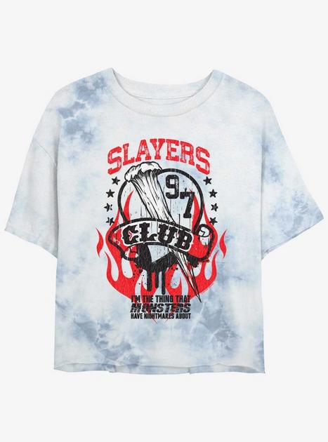 Buffy The Vampire Slayer Slayers Club Tie Dye Crop Womens T-Shirt ...