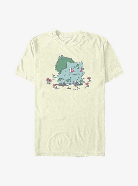 Pokemon Bulbasaur Standing In Flower Garden T-Shirt - BEIGETAN | Hot Topic