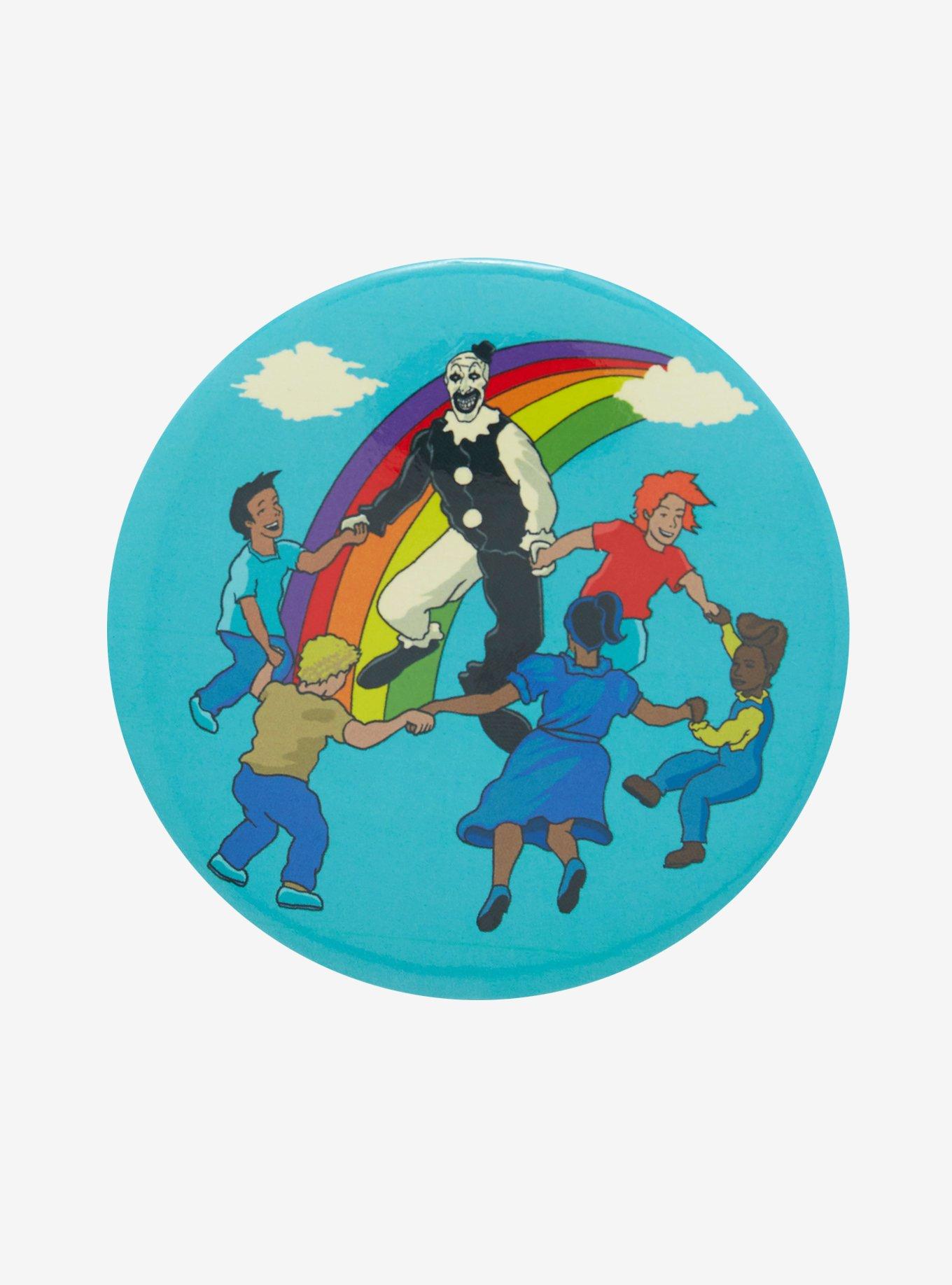 Terrifier Rainbow Children 3 Inch Button | Hot Topic