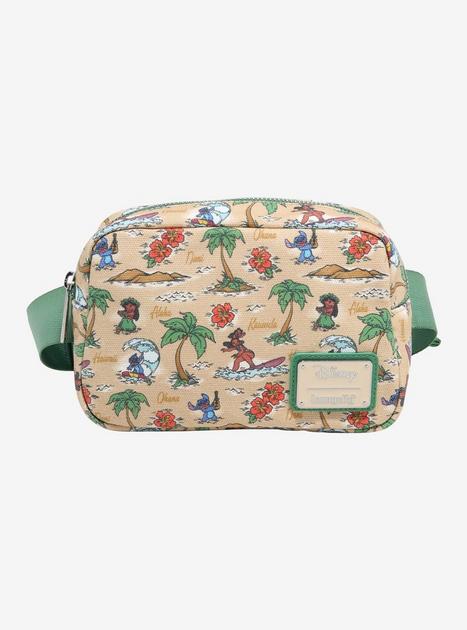 Loungefly Disney Lilo & Stitch Beach Scenes Allover Print Canvas Belt ...