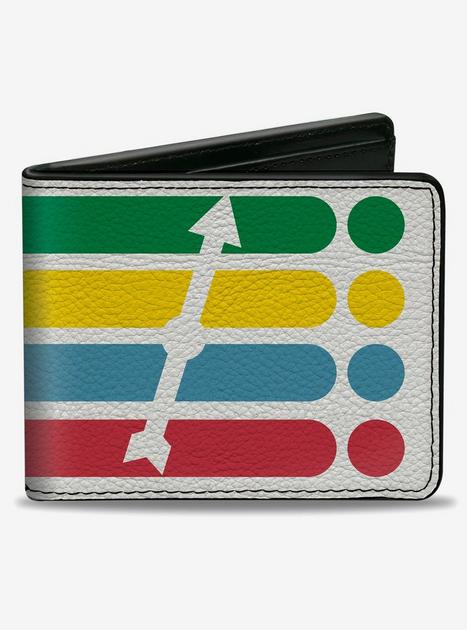Twister Spin Stripe Spinner White Multi Color Bifold Wallet | Hot Topic