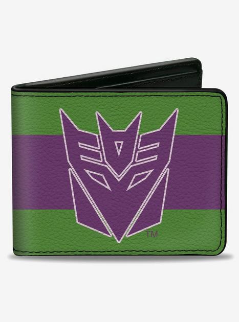 Transformers Decepticon Shield and Stripe Green Purple White Bifold ...
