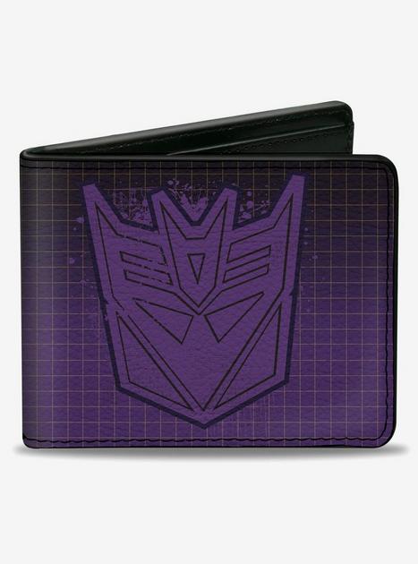 Transformers Decepticons Shield Splatter and Text Grid Purple Bifold ...