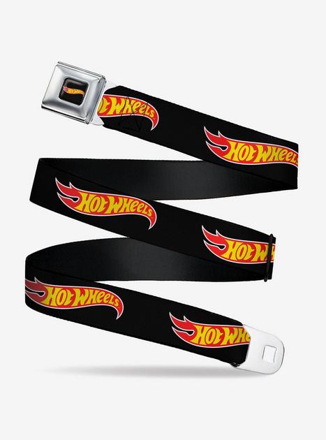 Hot Wheels Classic Flame Logo Seatbelt Buckle Belt | Hot Topic