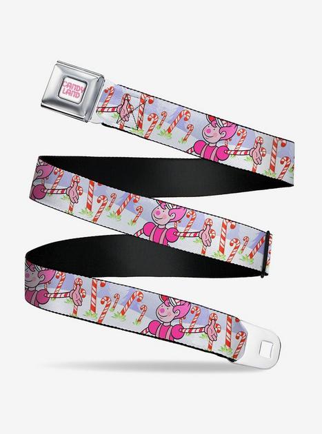 Candy Land Mr Mint Pose & Candy Canes Seatbelt Buckle Belt | Hot Topic