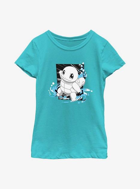 Pokemon Squirtle Splash Youth Girls T-Shirt - BLUE | BoxLunch