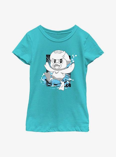 Pokemon Quaxly Manga Style Youth Girls T-Shirt - BLUE | BoxLunch
