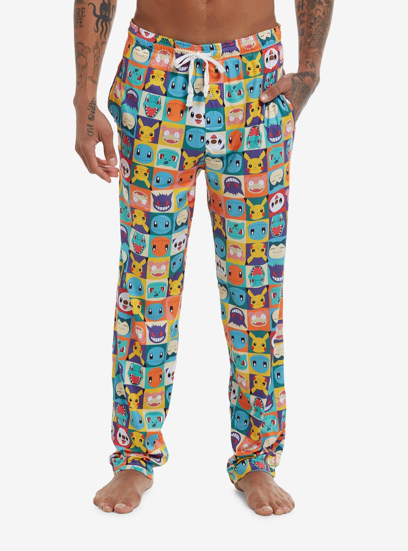 Pokemon Faces Grid Pajama Pants | Hot Topic