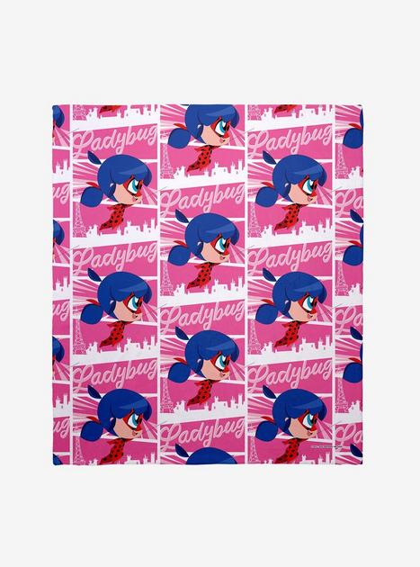 Miraculous: Tales Of Ladybug & Cat Noir Ladybug Throw Blanket - WHITE ...