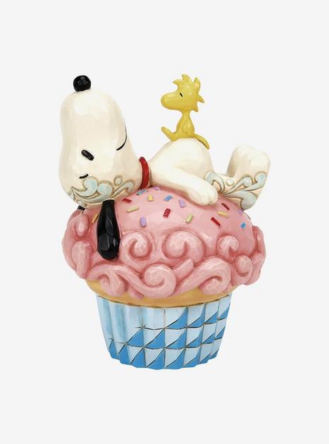 Peanuts Snoopy Laying on Cupcake Jim Shore Figure | BoxLunch