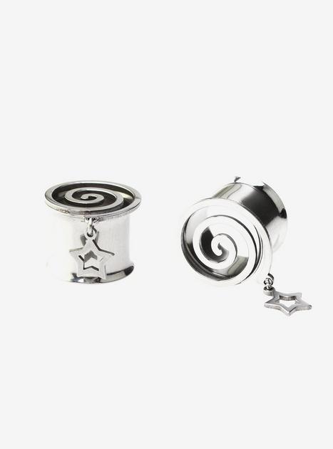 Steel Spiral Star Charm Eyelet Plug 2 Pack | Hot Topic