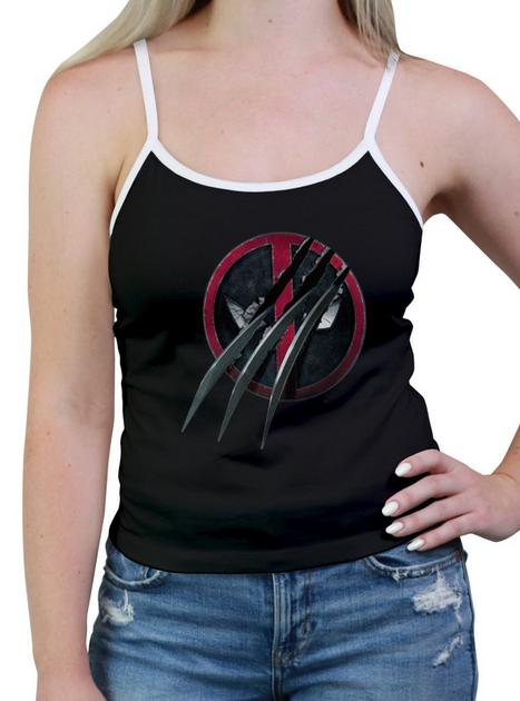 Marvel Deadpool And Woverine Claw Logo Womens Cami Black Boxlunch 4734