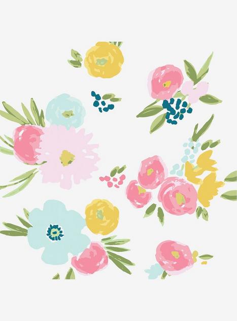 Exploded Floral Pink Wall Decals | BoxLunch