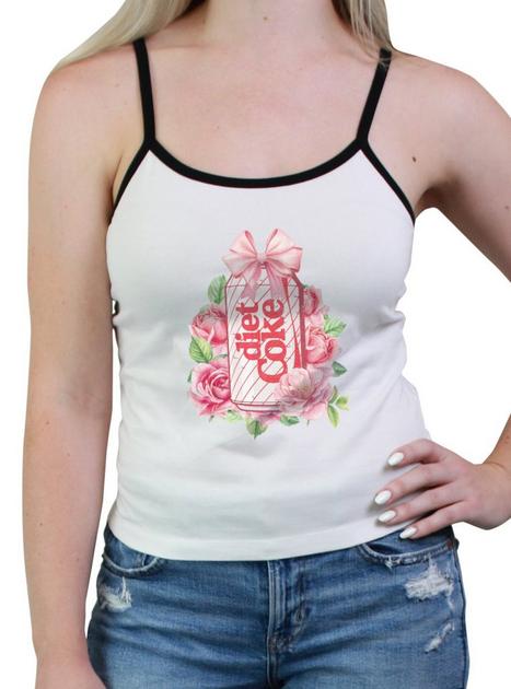 Coca-Cola Diet Coke And Roses Girls Cami - WHITE | Hot Topic