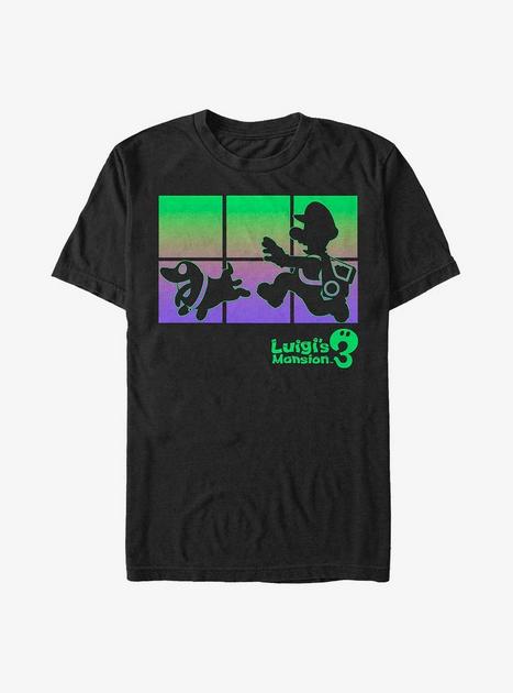 Nintendo Luigi's Mansion 3 Running With Polterpup T-Shirt - BLACK | Hot ...