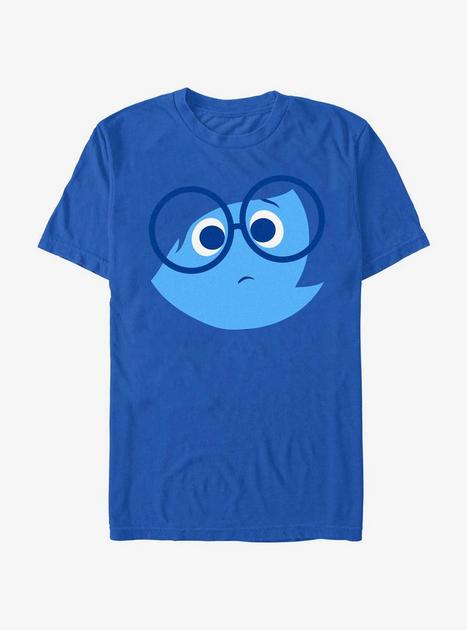 Disney Pixar Inside Out 2 Sad Face T-Shirt - BLUE | Hot Topic