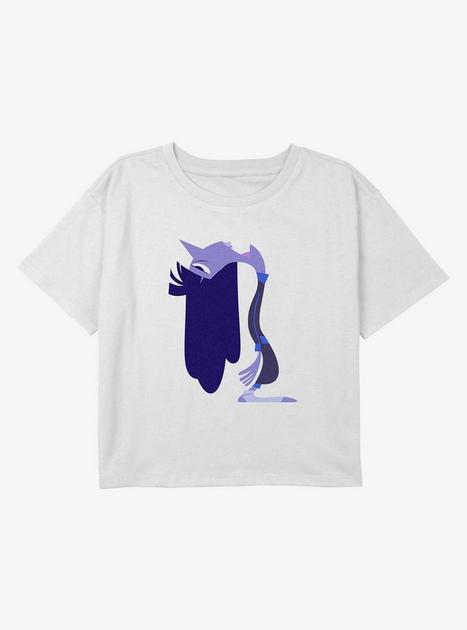 Inside Out 2 Ennui Head Youth Girls Boxy Crop T-Shirt - WHITE | BoxLunch