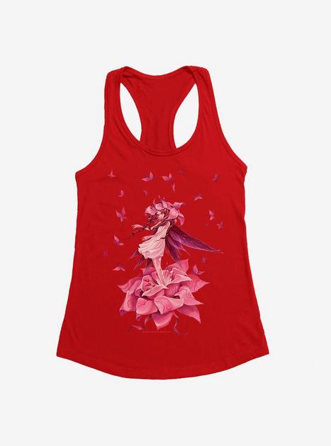 Fairies By Trick Pink Blossom Fairy Girls Tank - RED | Hot Topic