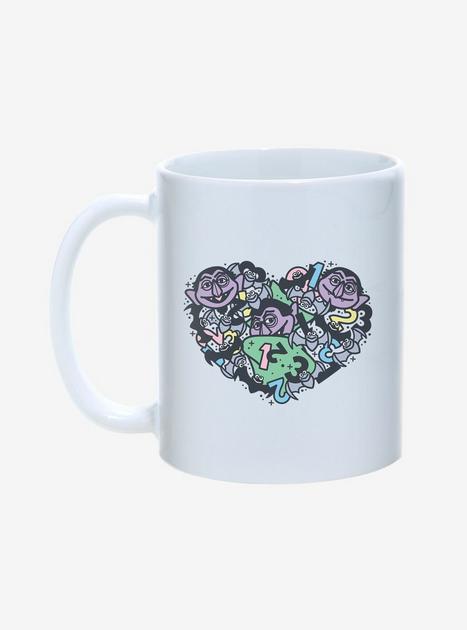 Sesame Street The Count 1 2 3 Bats Heart 11oz Mug - WHITE | Hot Topic