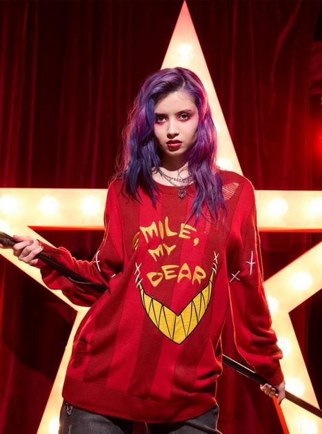Hazbin Hotel Alastor Smile Extreme Oversized Sweater | Hot Topic