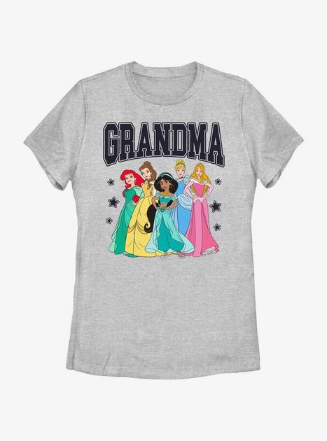 Disney Princesses Grandma Collegiate Family Set Womens T-Shirt - GREY ...