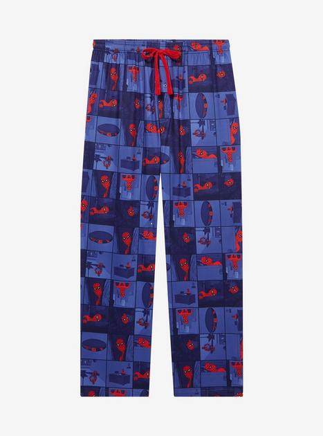 Marvel Spider-Man Hiding Panels Allover Print Sleep Pants - BoxLunch ...