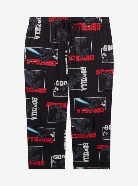 Godzilla Panel Portraits Allover Print Women's Plus Size Sleep Pants ...