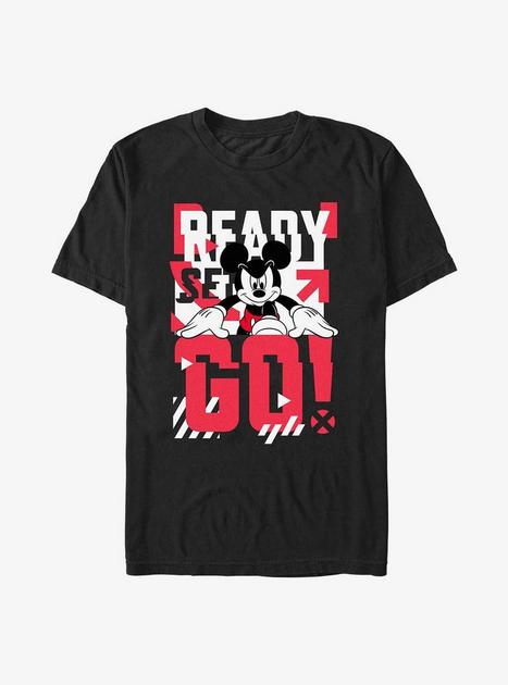 Disney Mickey Mouse Ready Set Go T-Shirt - BLACK | BoxLunch
