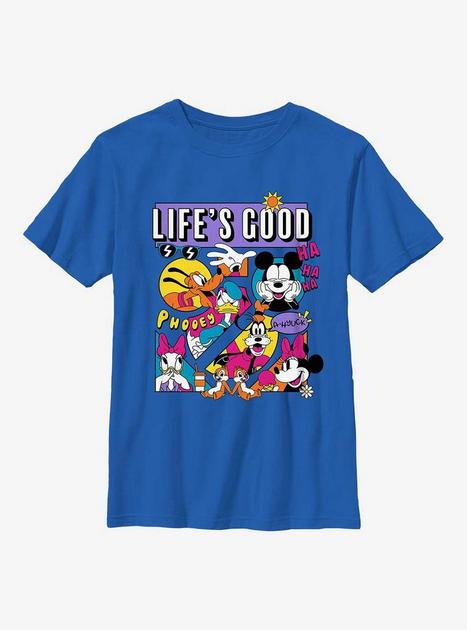 Disney Mickey Mouse Life's Good Youth T-Shirt - BLUE | BoxLunch