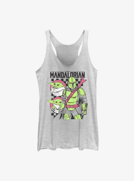 Star Wars The Mandalorian Mando Checkered Girls Tank - WHITE | Hot Topic