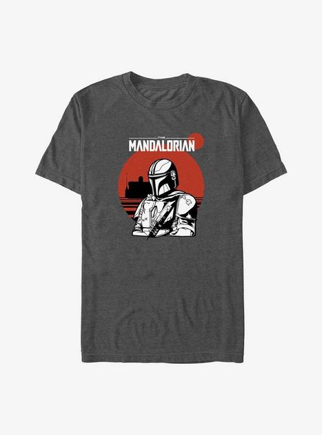 Star Wars The Mandalorian Text Logo T-Shirt - GREY | Hot Topic