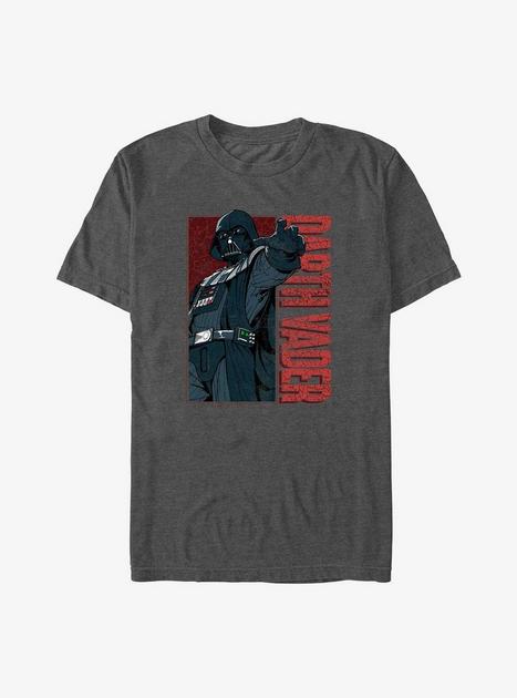 Star Wars Vader Vert Panel T-Shirt - GREY | Hot Topic