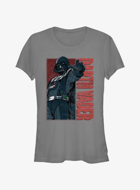 Star Wars Vader Vert Panel Girls T-Shirt - GREY | Hot Topic