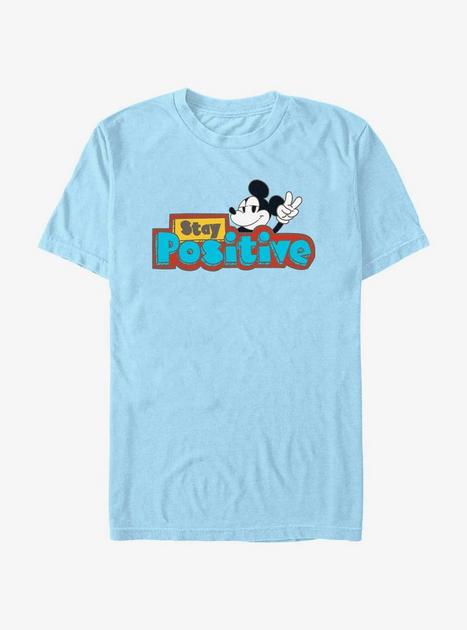 Disney Mickey Mouse Stay Positive T-Shirt - BLUE | Hot Topic