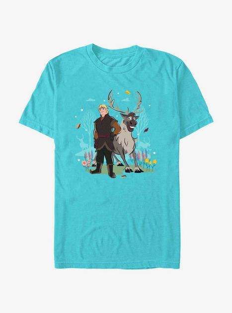 Disney Frozen 2 Kristoff And Sven Extra Soft T-Shirt - BLUE | Hot Topic