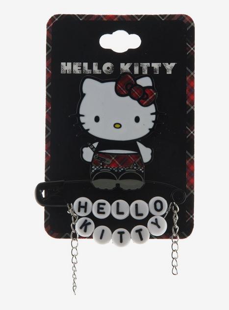 Hello Kitty Punk Safety Pin Enamel Pin | Hot Topic