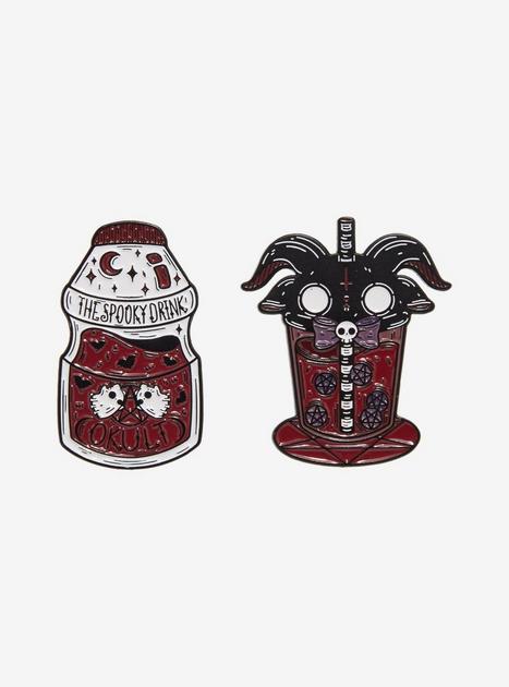 Goth Spooky Drink Enamel Pin Set By Pvmpkin | Hot Topic