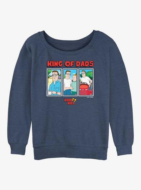 King of the Hill King Of Dads Girls Slouchy Sweatshirt - BLUE | Hot Topic