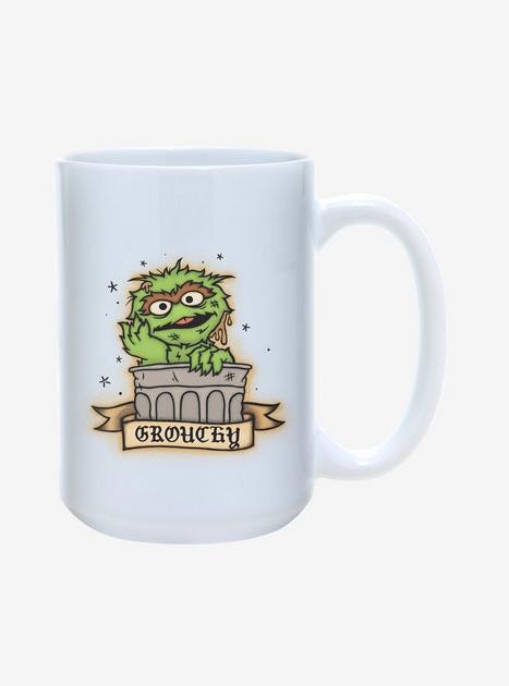 Sesame Street Grouchy Tattoo Flash 15oz Mug - WHITE | BoxLunch