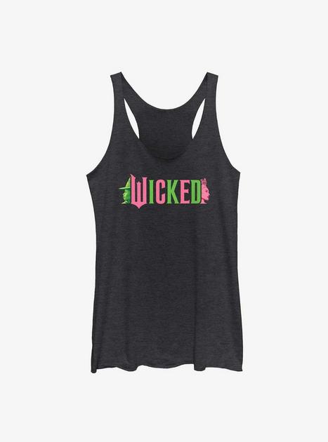 Wicked Elphaba and Glinda Silhouettes Logo Girls Tank - BLACK | Hot Topic
